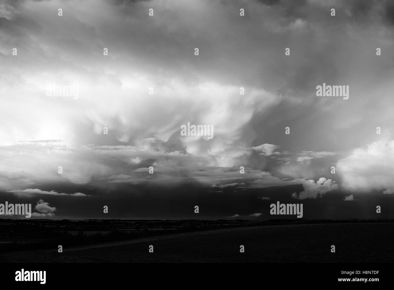 Cloudy weather in england Black and White Stock Photos & Images - Alamy