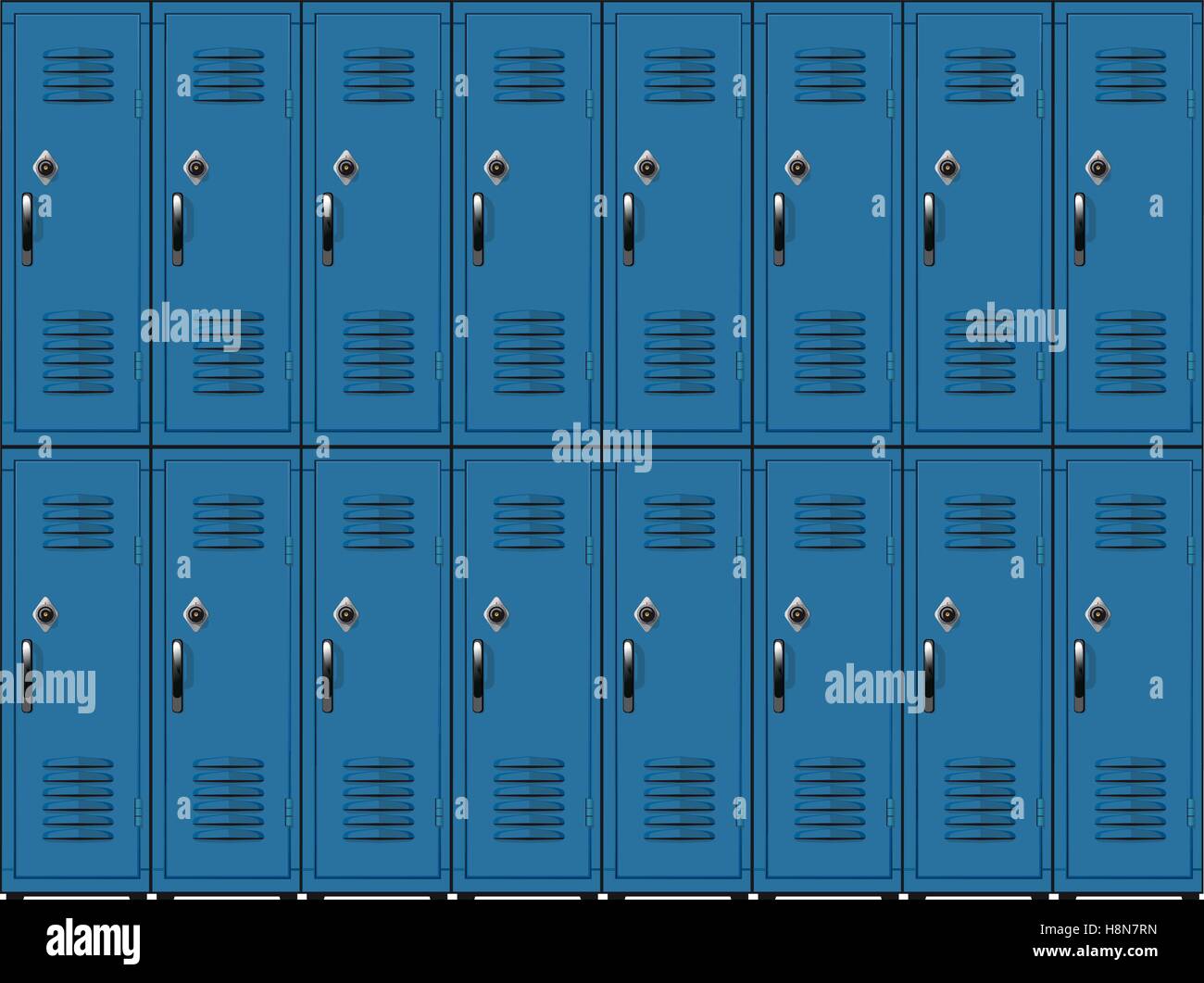 School lockers two row Stock Vector Image & Art - Alamy
