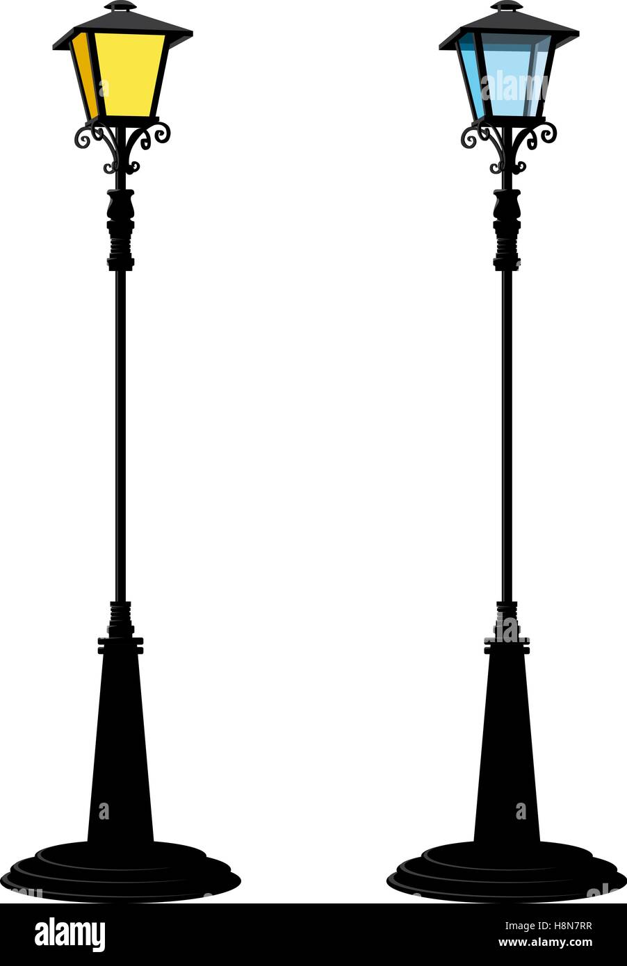 Ancient street light Stock Vector Images - Alamy