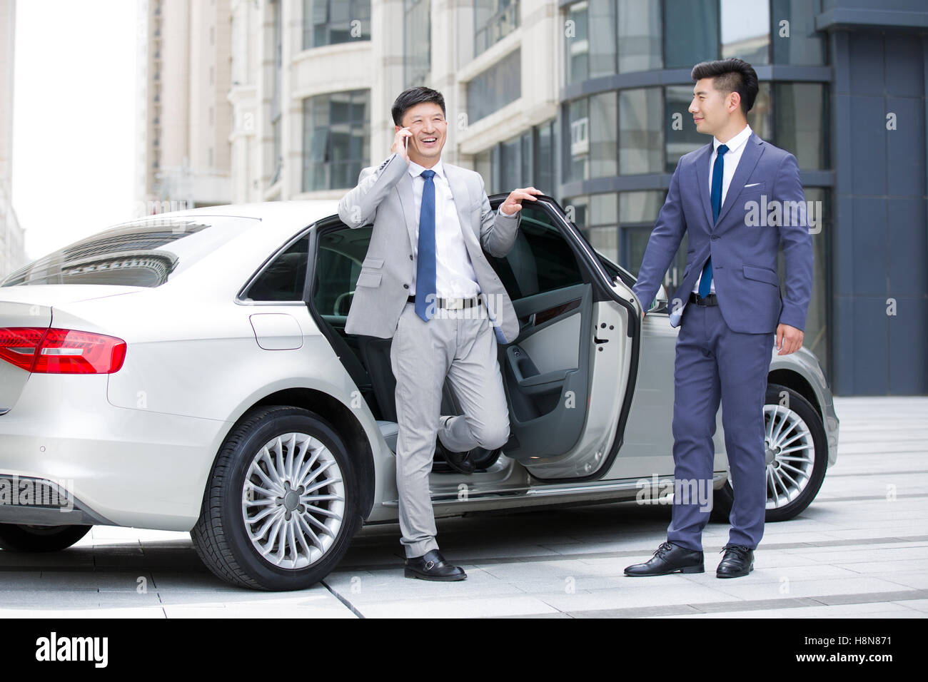 Getting off car business hi-res stock photography and images - Alamy