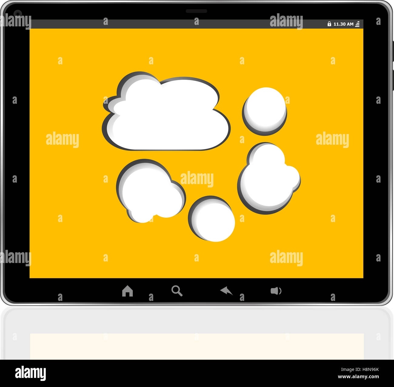 Cloud-computing connection on the digital tablet pc Stock Photo - Alamy