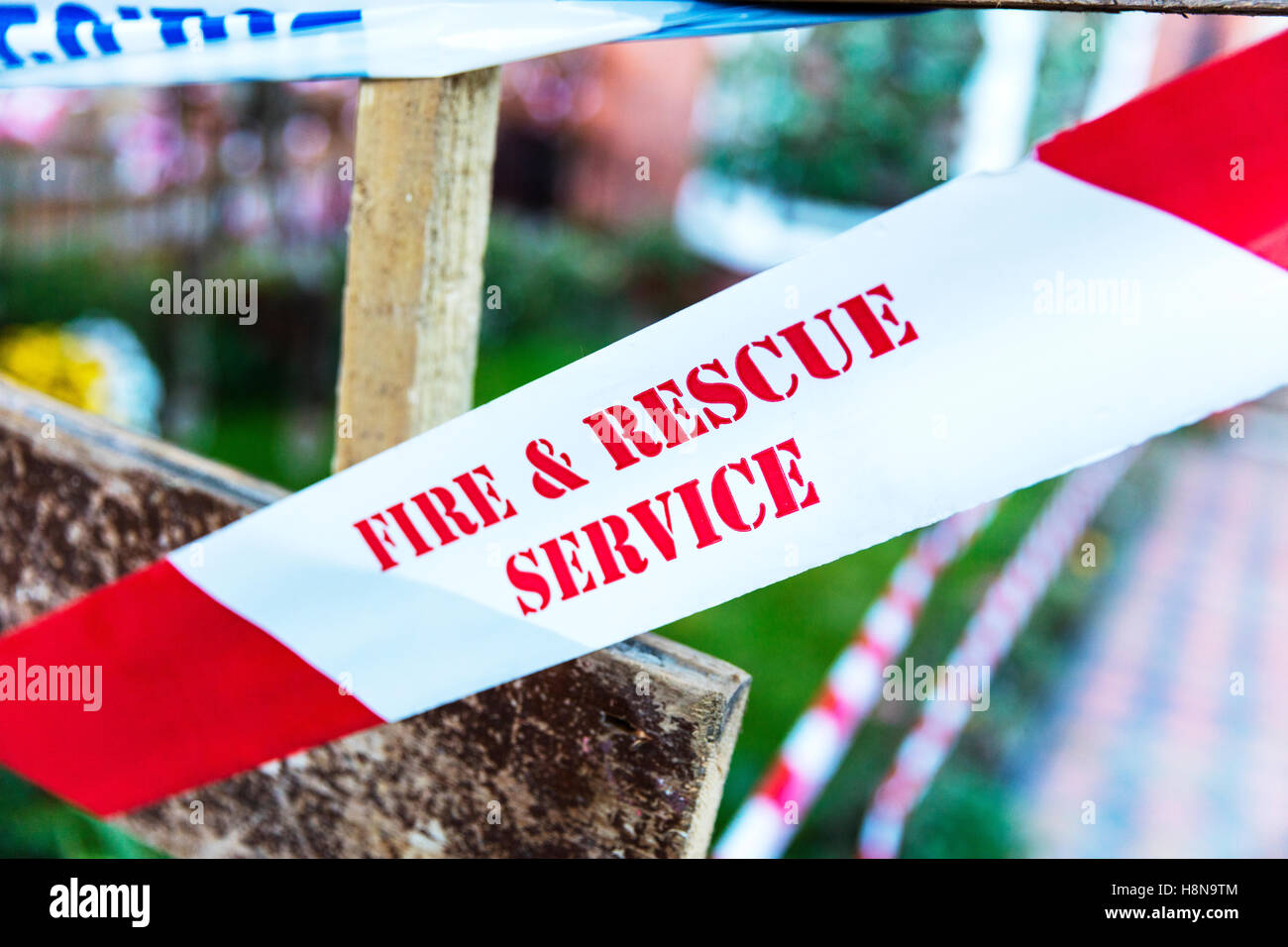 Fire incident tape hi-res stock photography and images - Alamy