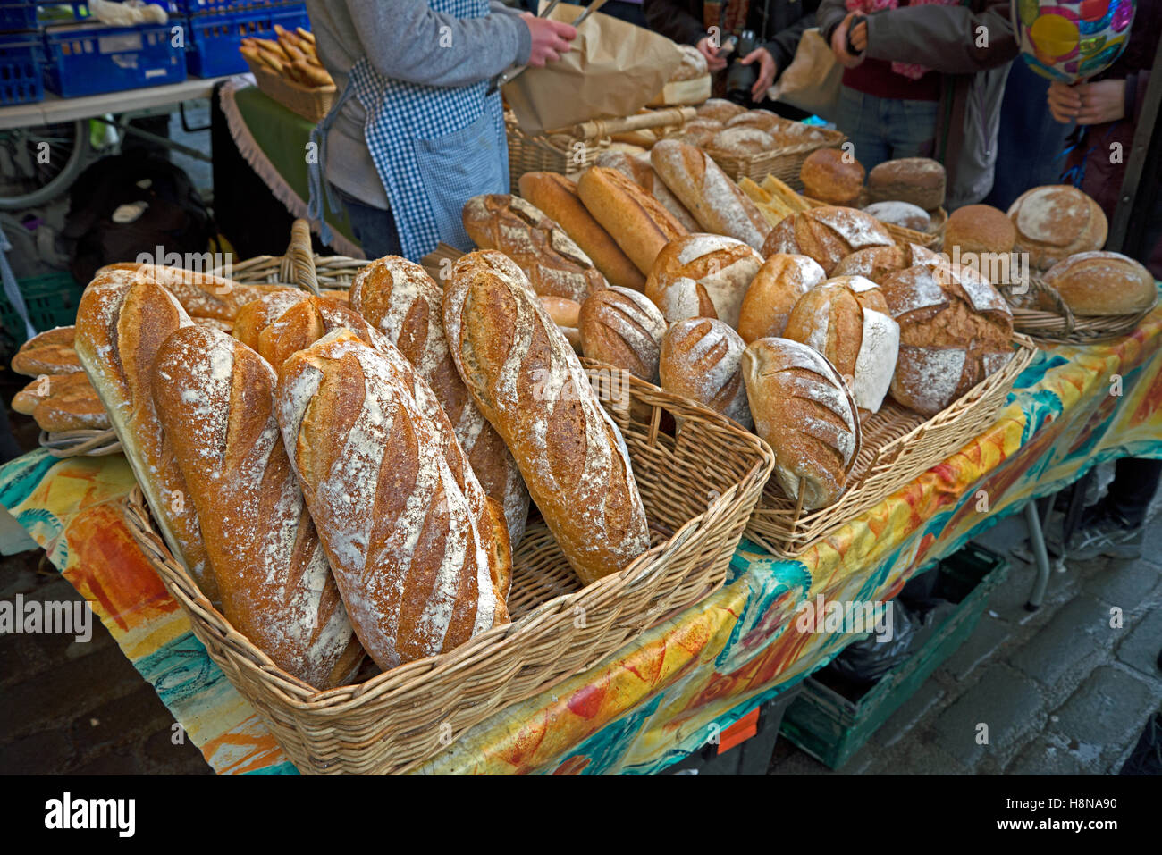 Artisan bread stall market in hi-res stock photography and images - Alamy