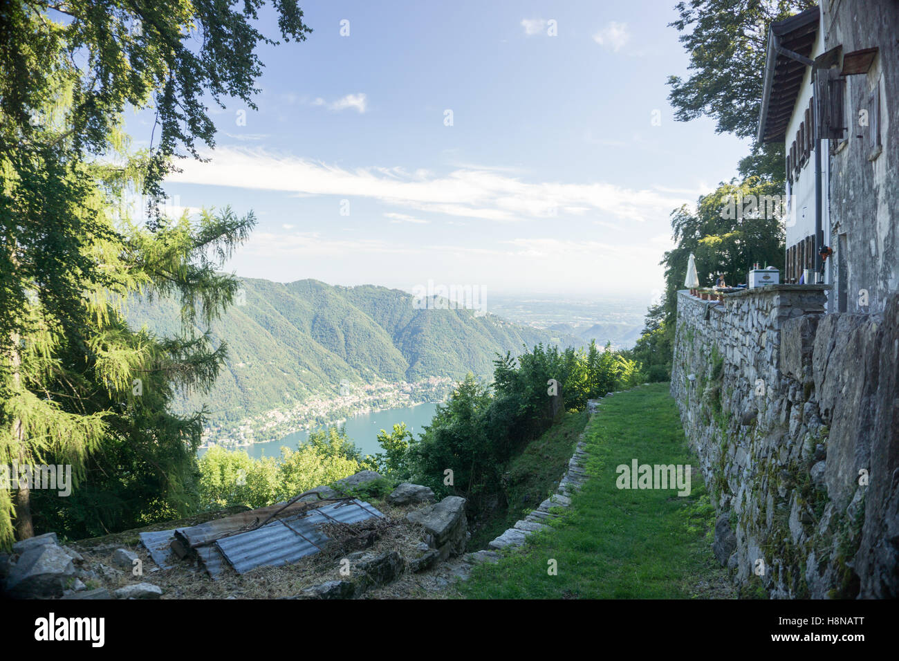 Mountains in Italy near the lake Como in summer Stock Photo - Alamy