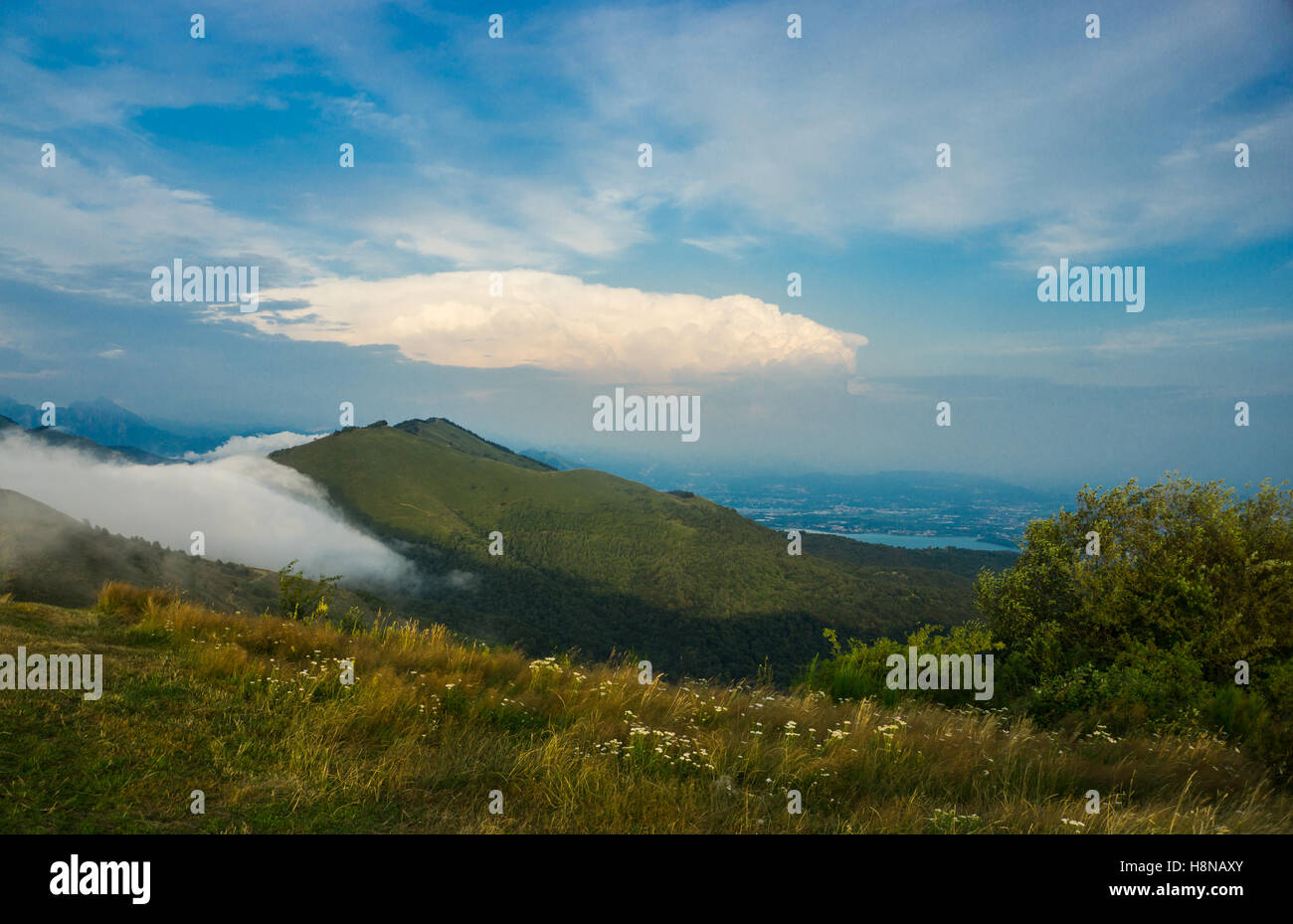 Mountains in Italy near the lake Como in summer Stock Photo - Alamy