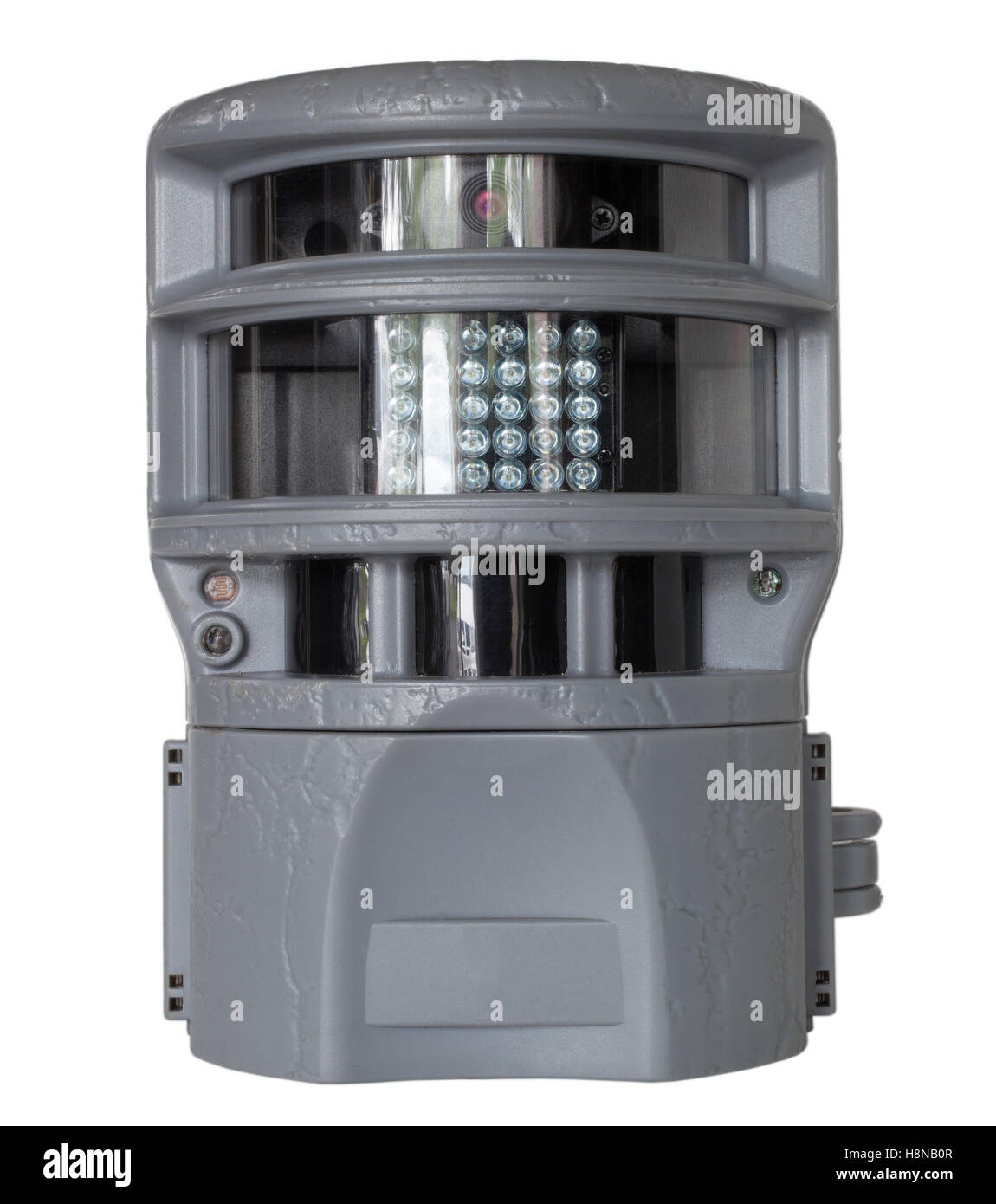 Game camera that is gray isolated on a white background Stock Photo - Alamy