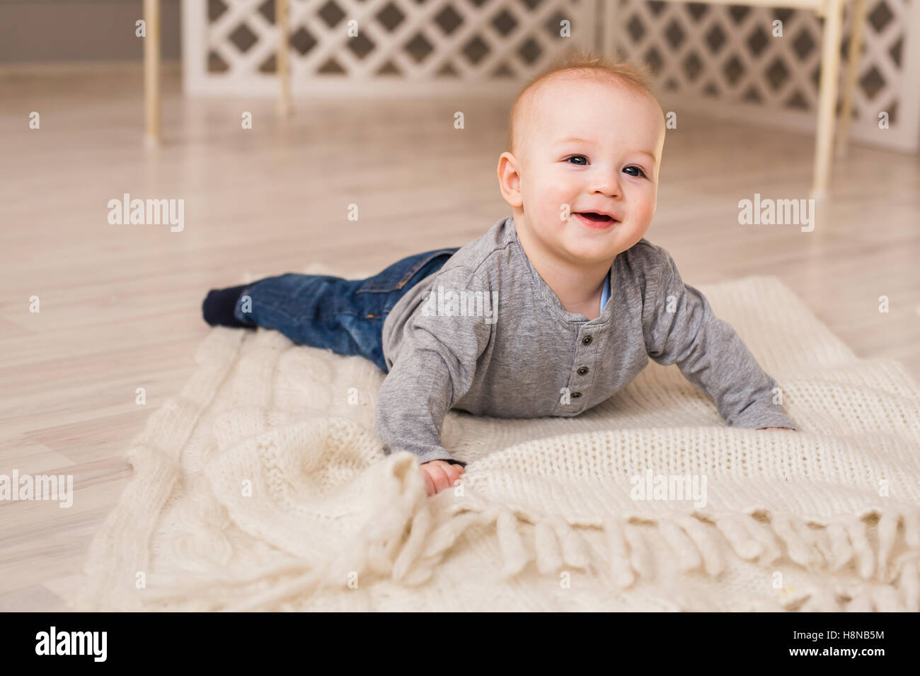 Beautiful expressive adorable happy cute laughing smiling baby infant ...