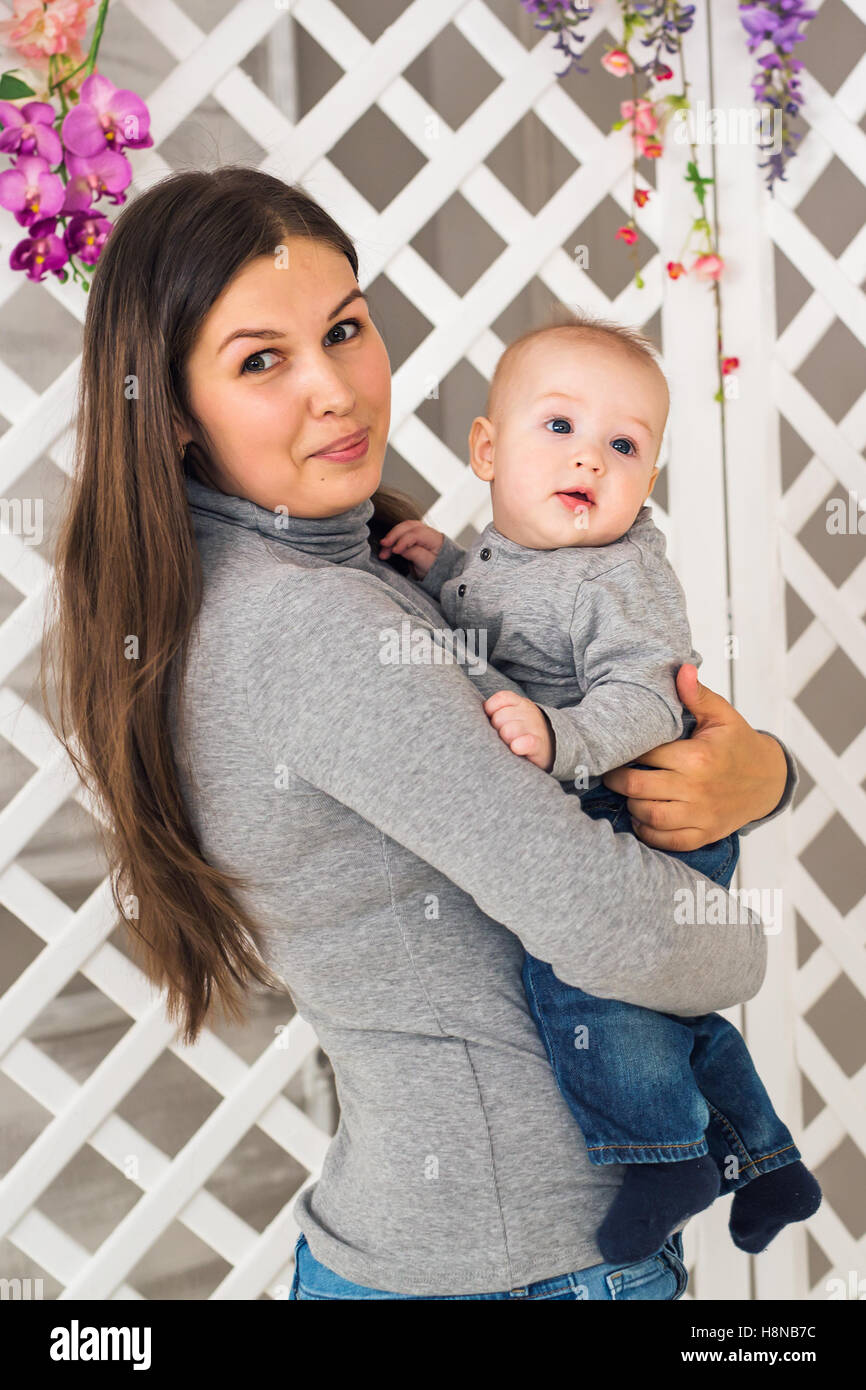 Happy young mother and her sweet baby Stock Photo - Alamy