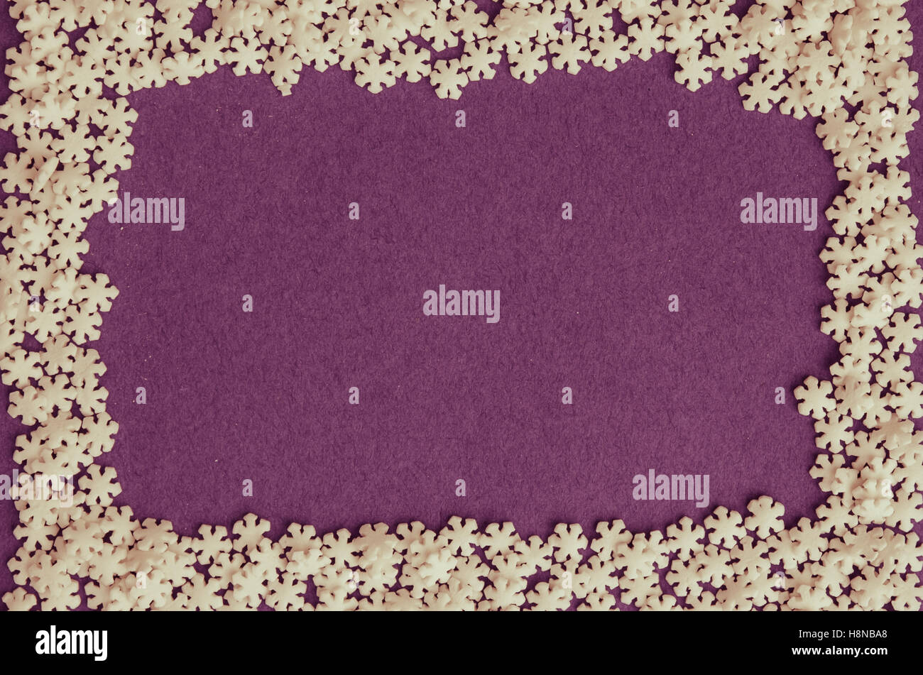white stars frame over violet background Stock Photo - Alamy