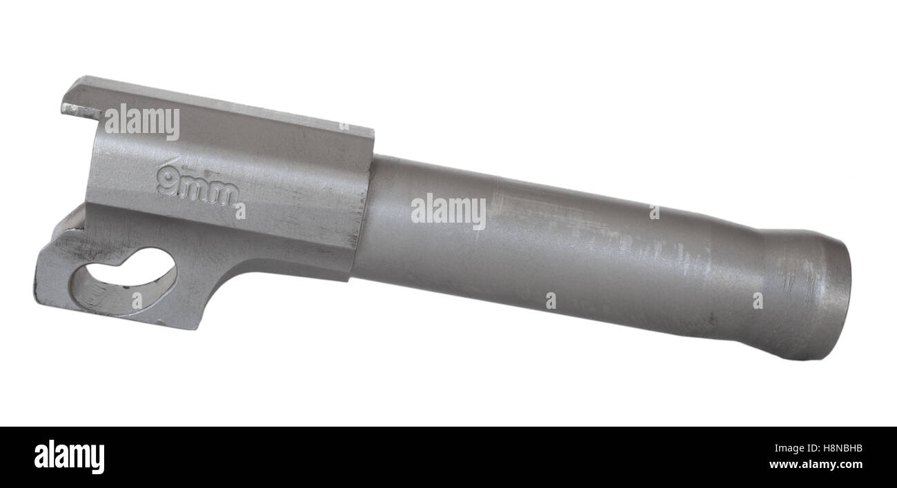 Isolated barrel that is made for a semi automatic nine millimeter Stock ...