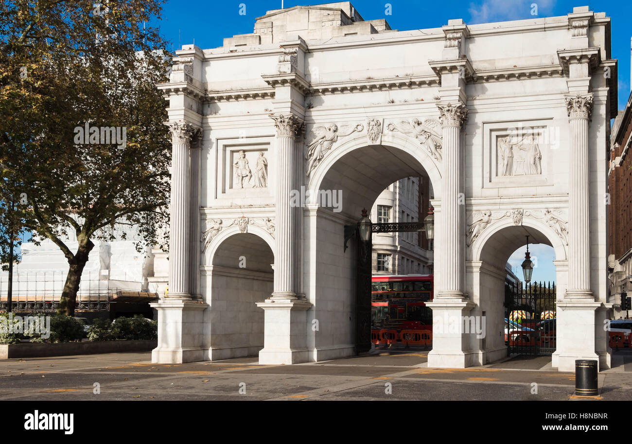 The Marble Arch is a 19th century white marble faced triumphal arch and ...