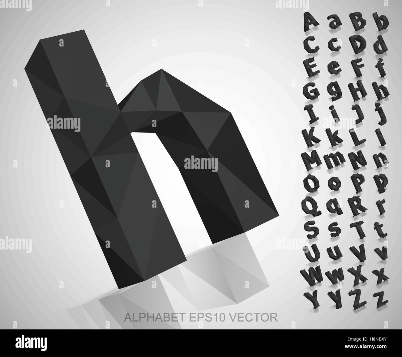 Alphabet poly design hi-res stock photography and images - Alamy