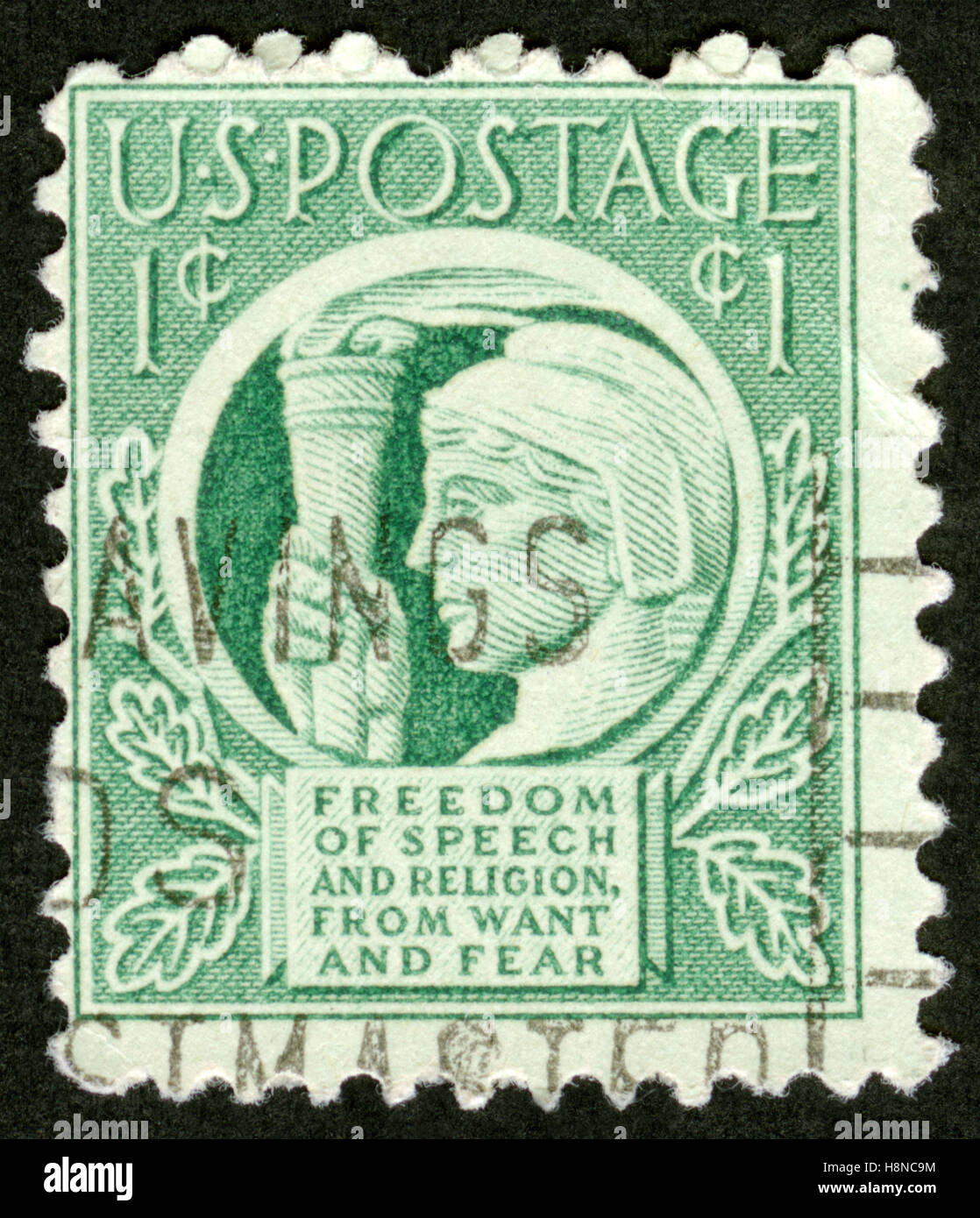 US postage stamp,freedom Stock Photo - Alamy