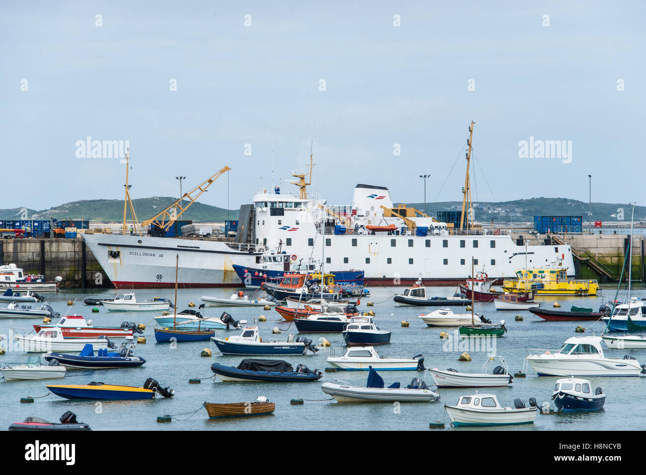 MV Scillonian III tied up at St Mary port, Scilly Isles Stock Photo - Alamy