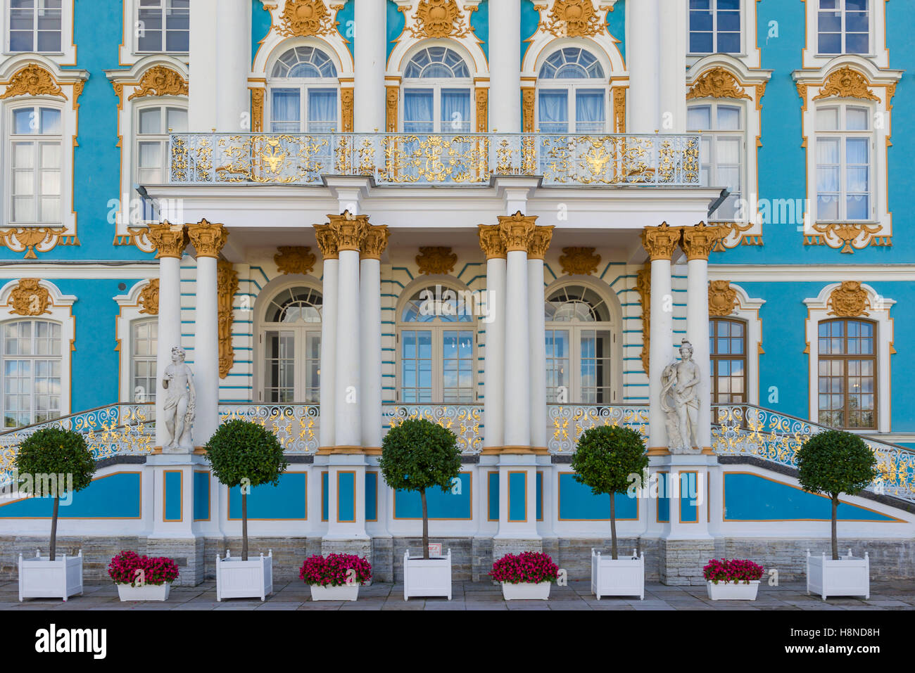 Catherine Palace in Pushkin is a rococo palace, summer residence of the ...
