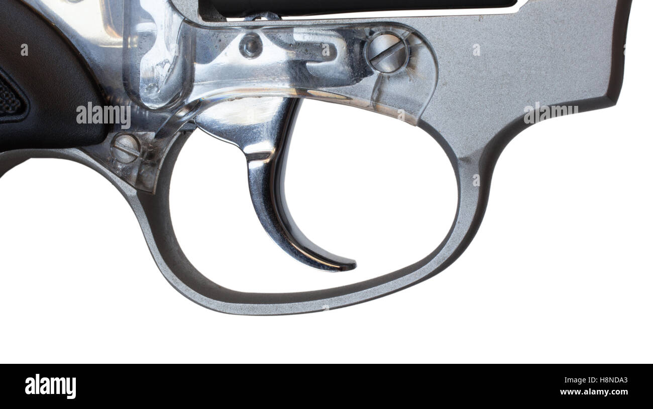 Trigger on a revolver that is not textured isolated on white Stock ...