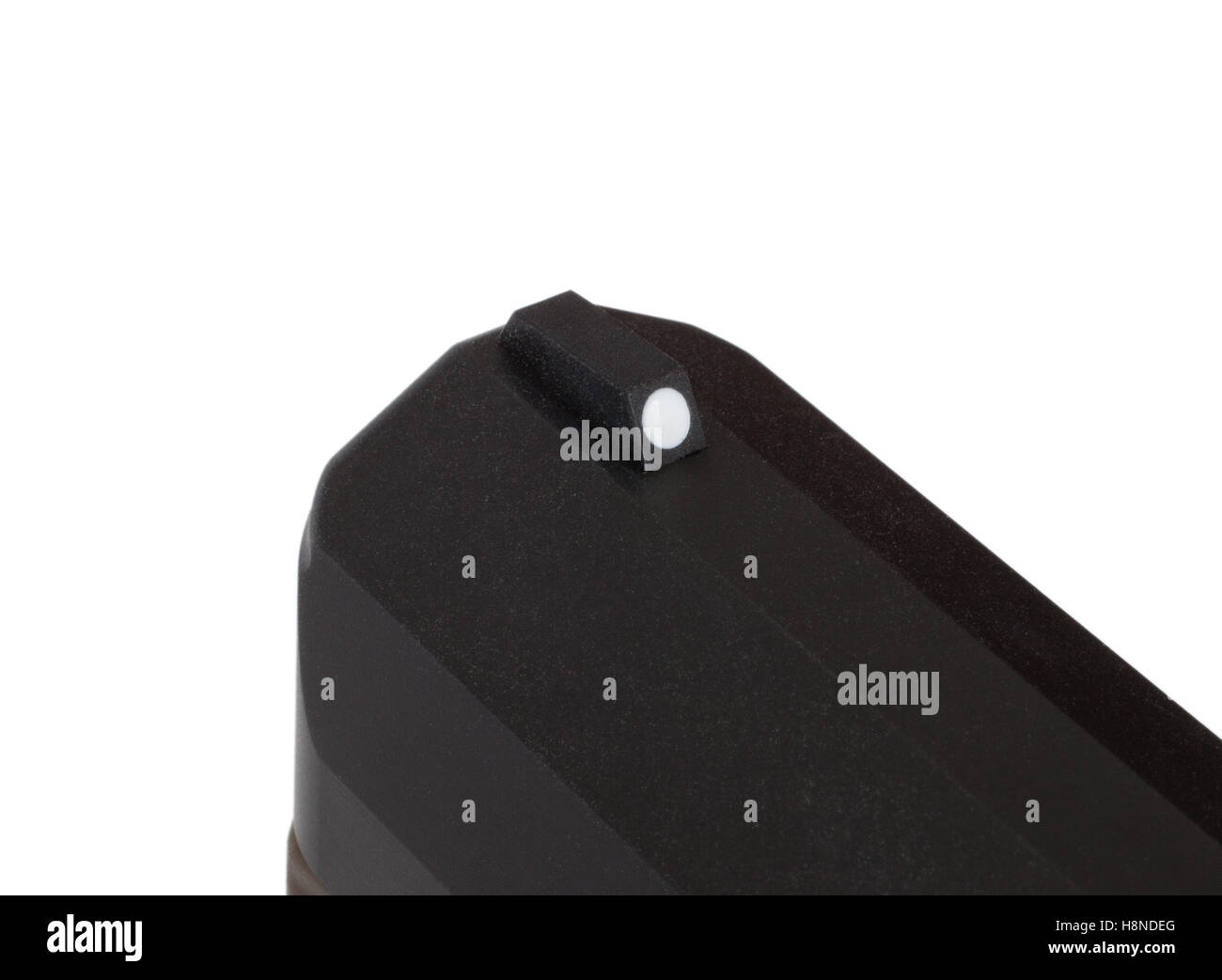 Front sight on a handgun that has a white dot Stock Photo - Alamy