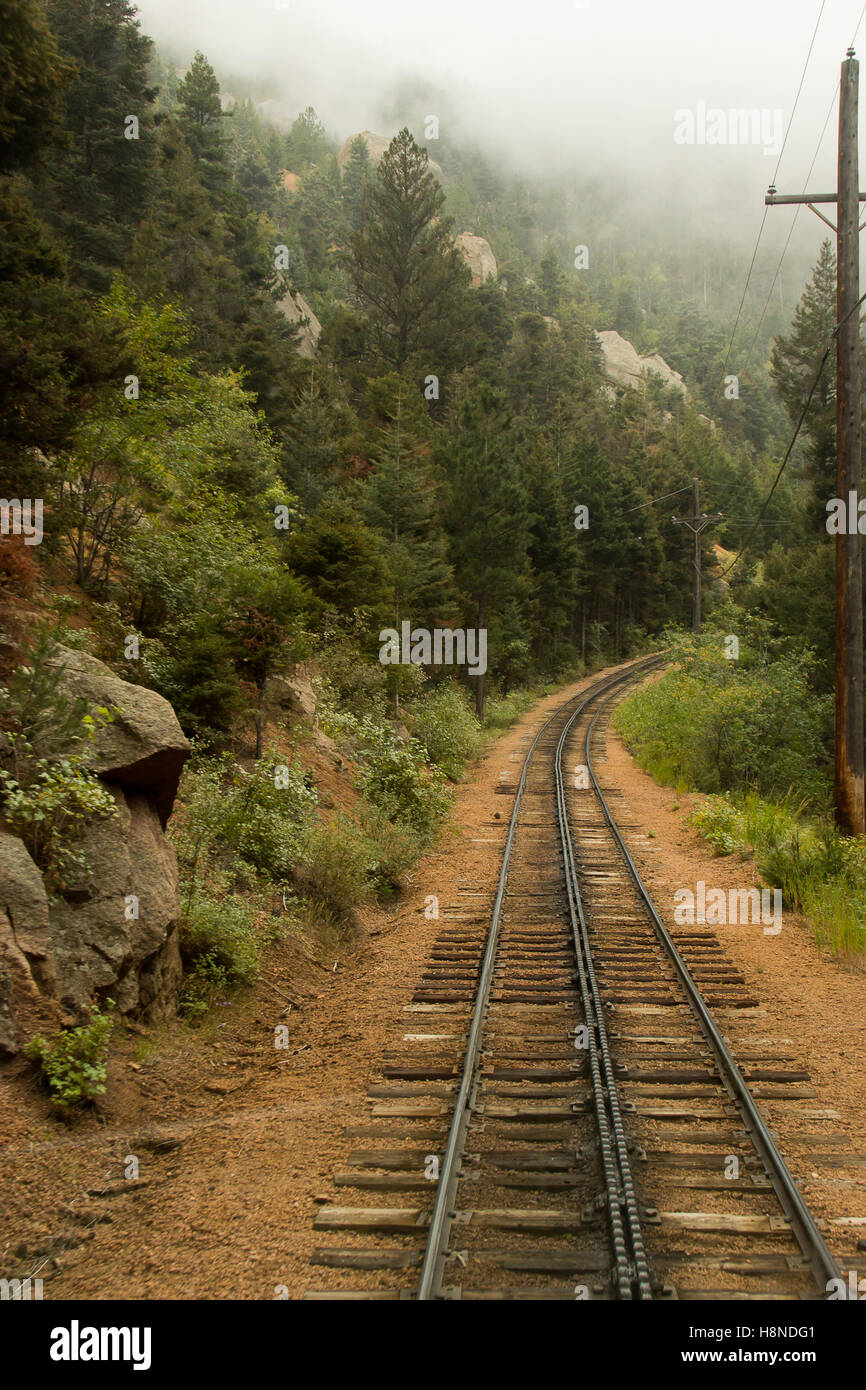 train tracks up mountain Stock Photo - Alamy