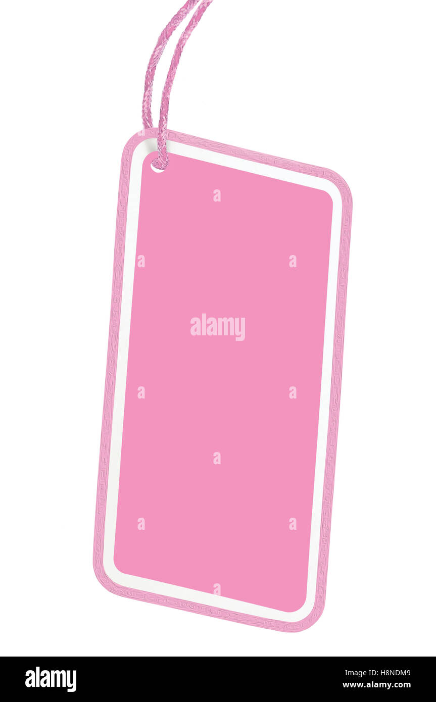Blank Pink Cardboard Sale Tag Empty Price Label Pricetag Badge Isolated ...