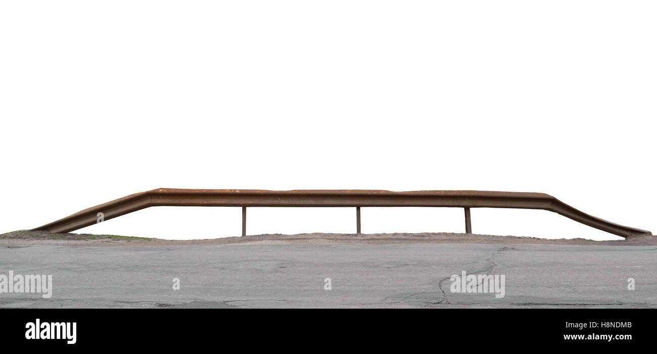 Old Aged Weathered Rail, Isolated Rusty Bent Metallic River Creek ...