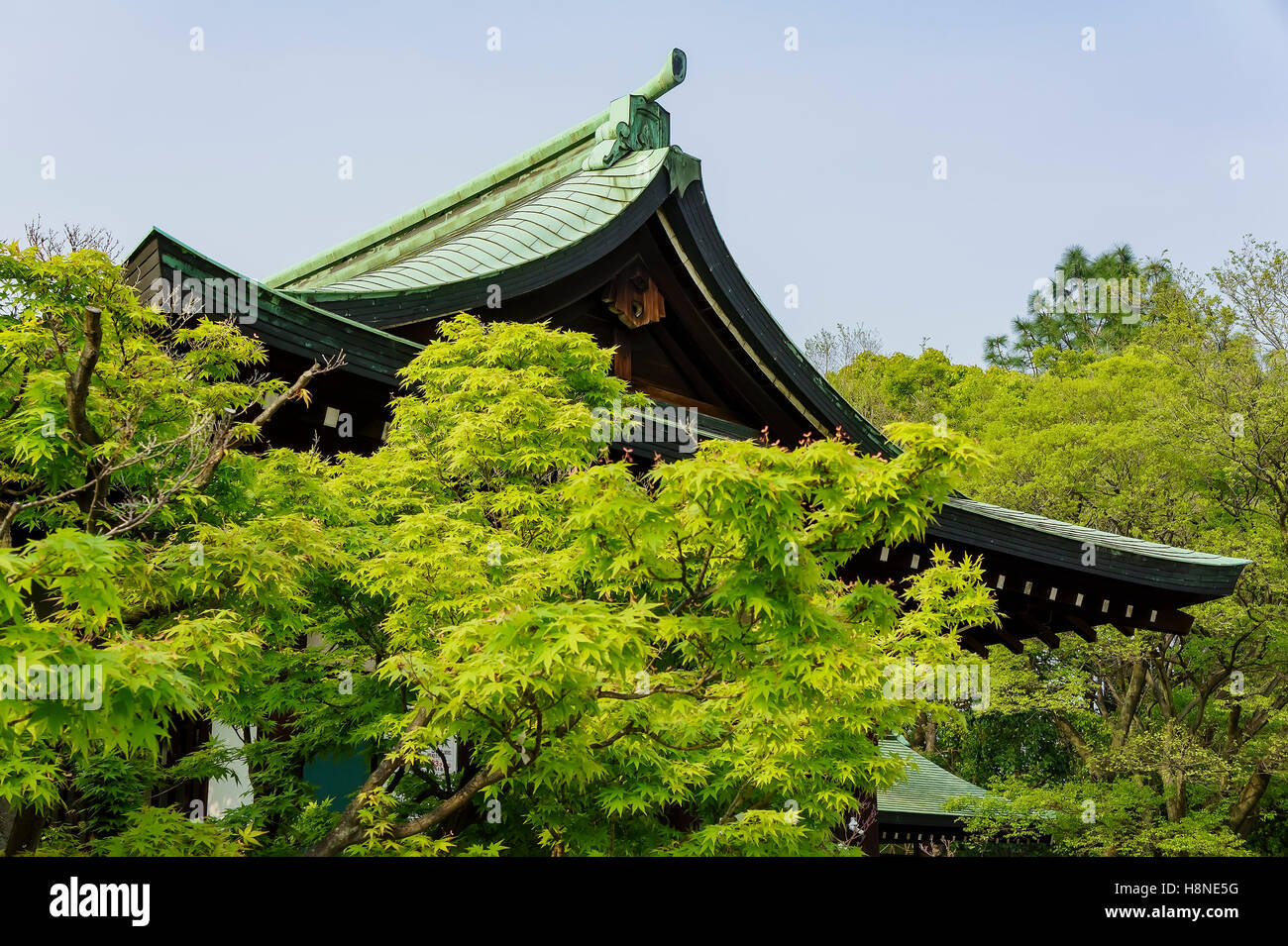 Beautiful temple around Osaka Castle, Osaka, Japan Stock Photo - Alamy