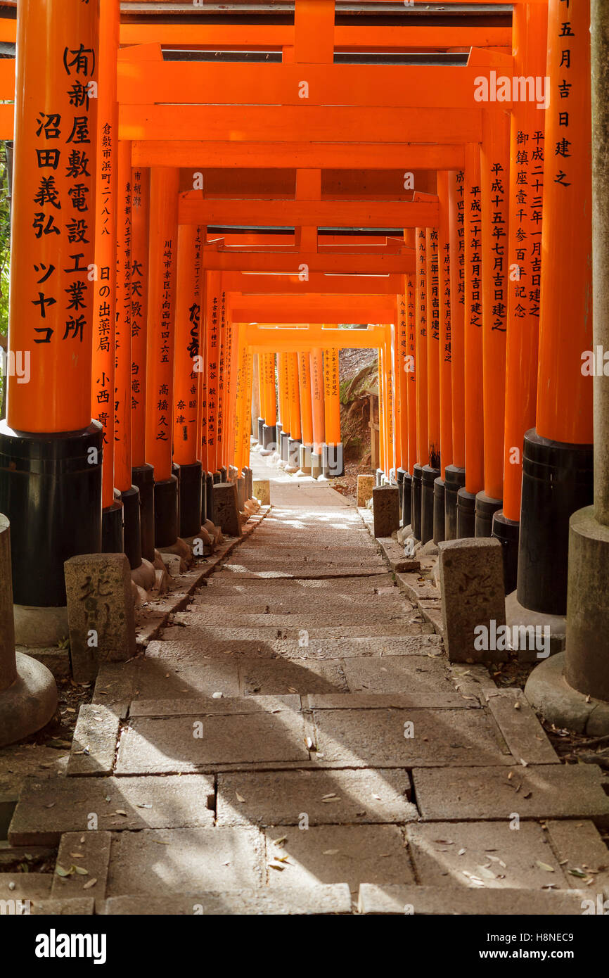 The famous Fushimi Inari-taisha in Fushimi-ku, Kyoto, Japan Stock Photo ...