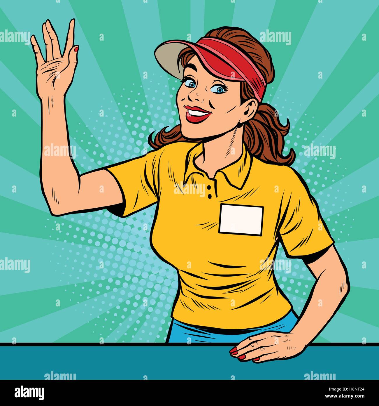 Woman cartoon fast food Stock Vector Images - Alamy