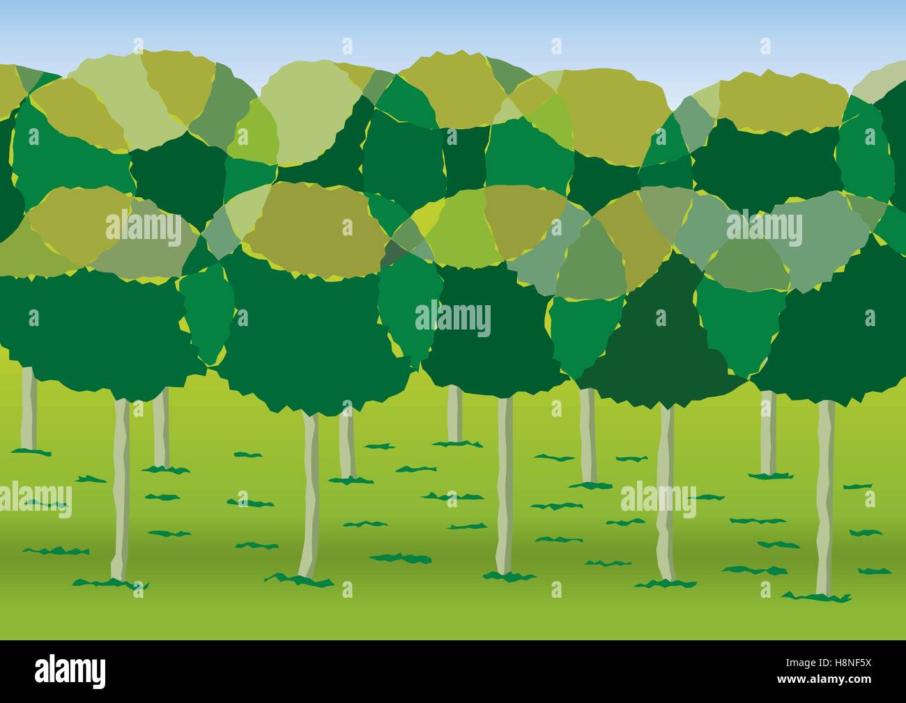 Shade tree garden Stock Vector Images - Alamy
