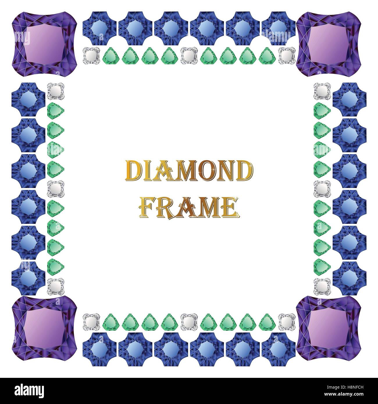 Diamonds square frame Stock Vector Image & Art - Alamy