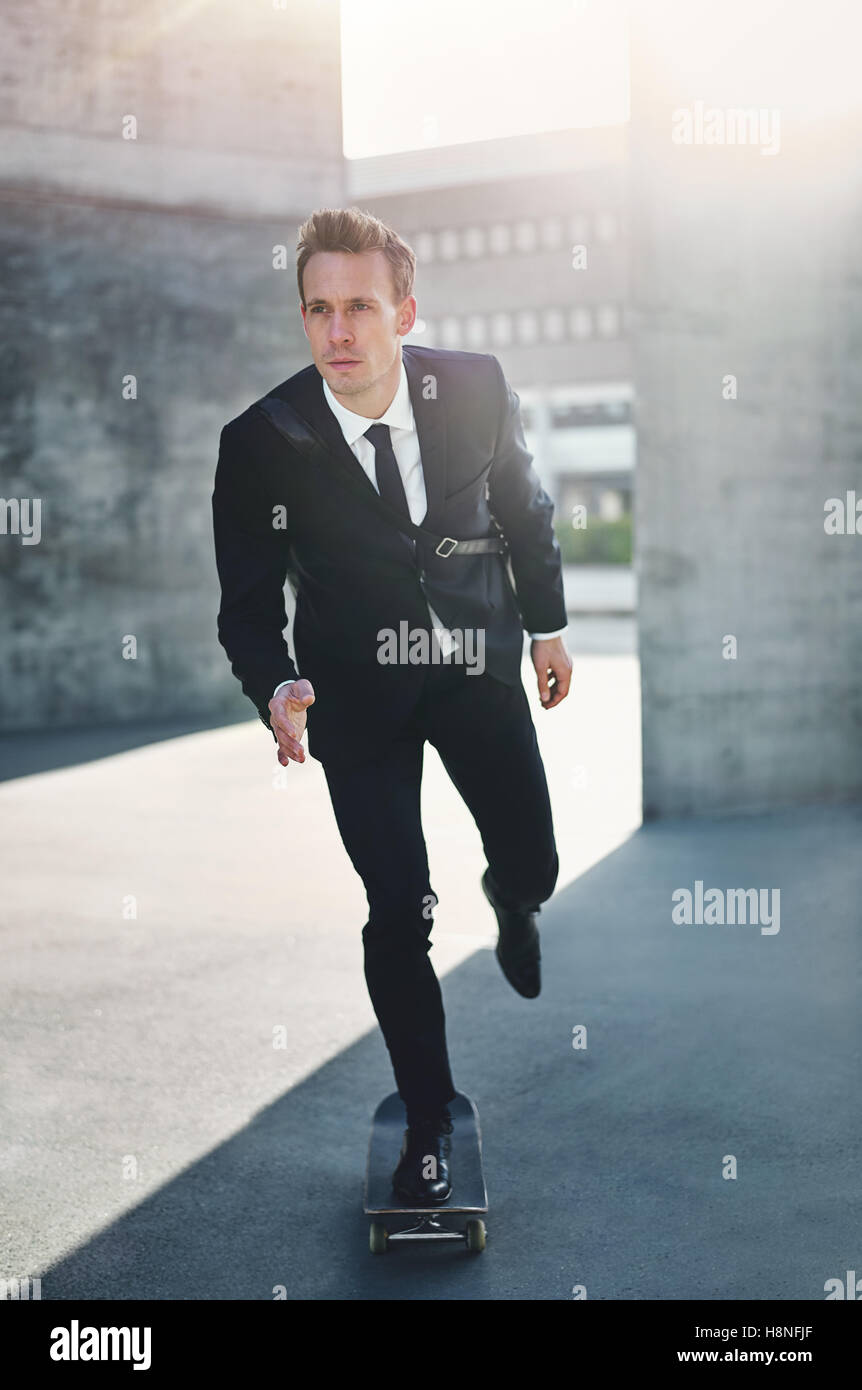 Skateboarder in suit High Resolution Stock Photography and Images - Alamy