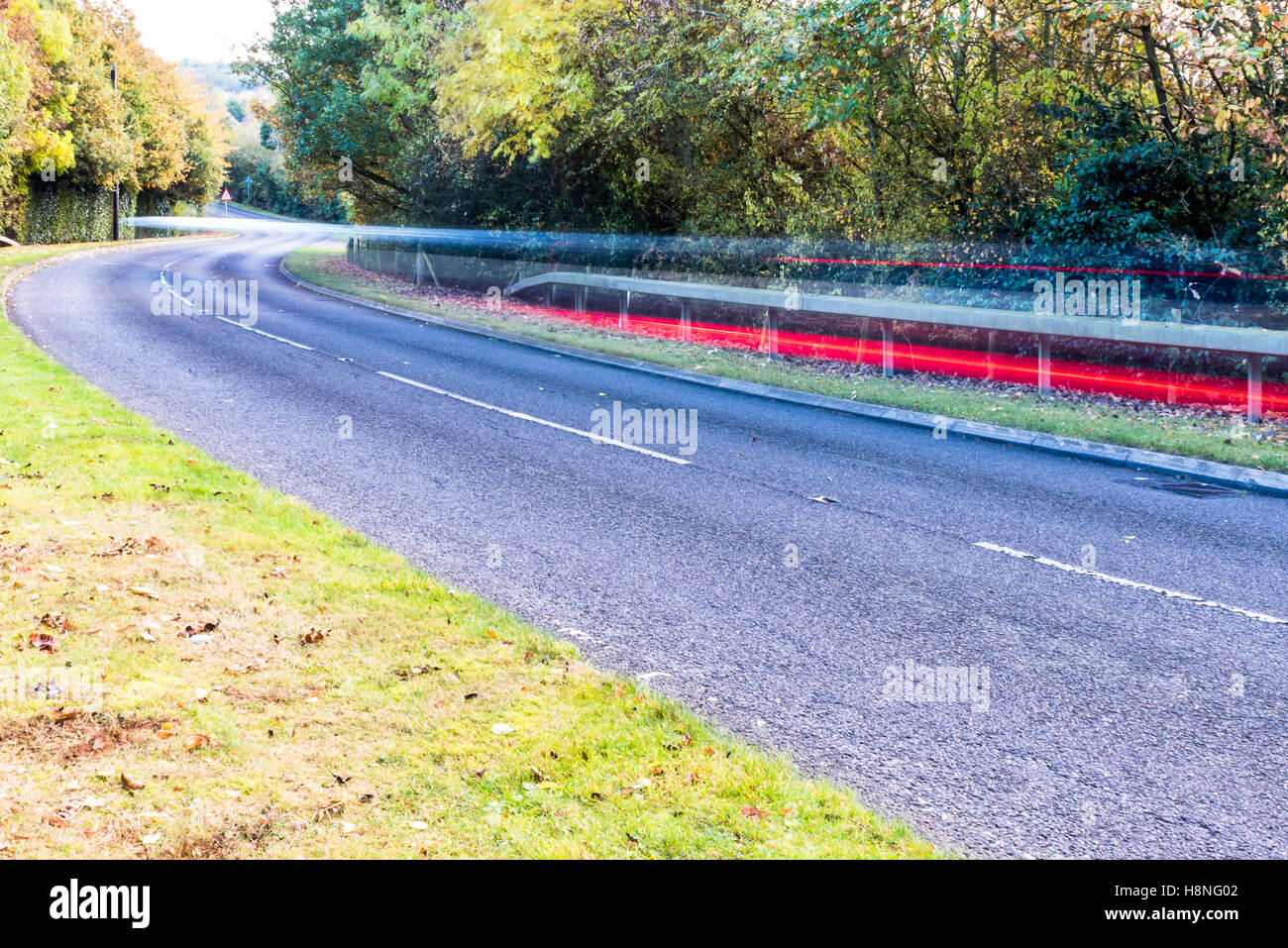 Autumn Background of UK Motorway Road Stock Photo - Alamy