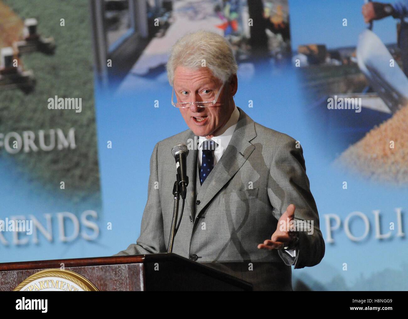 Former U.S. President Bill Clinton speaks at the World Agricultural ...