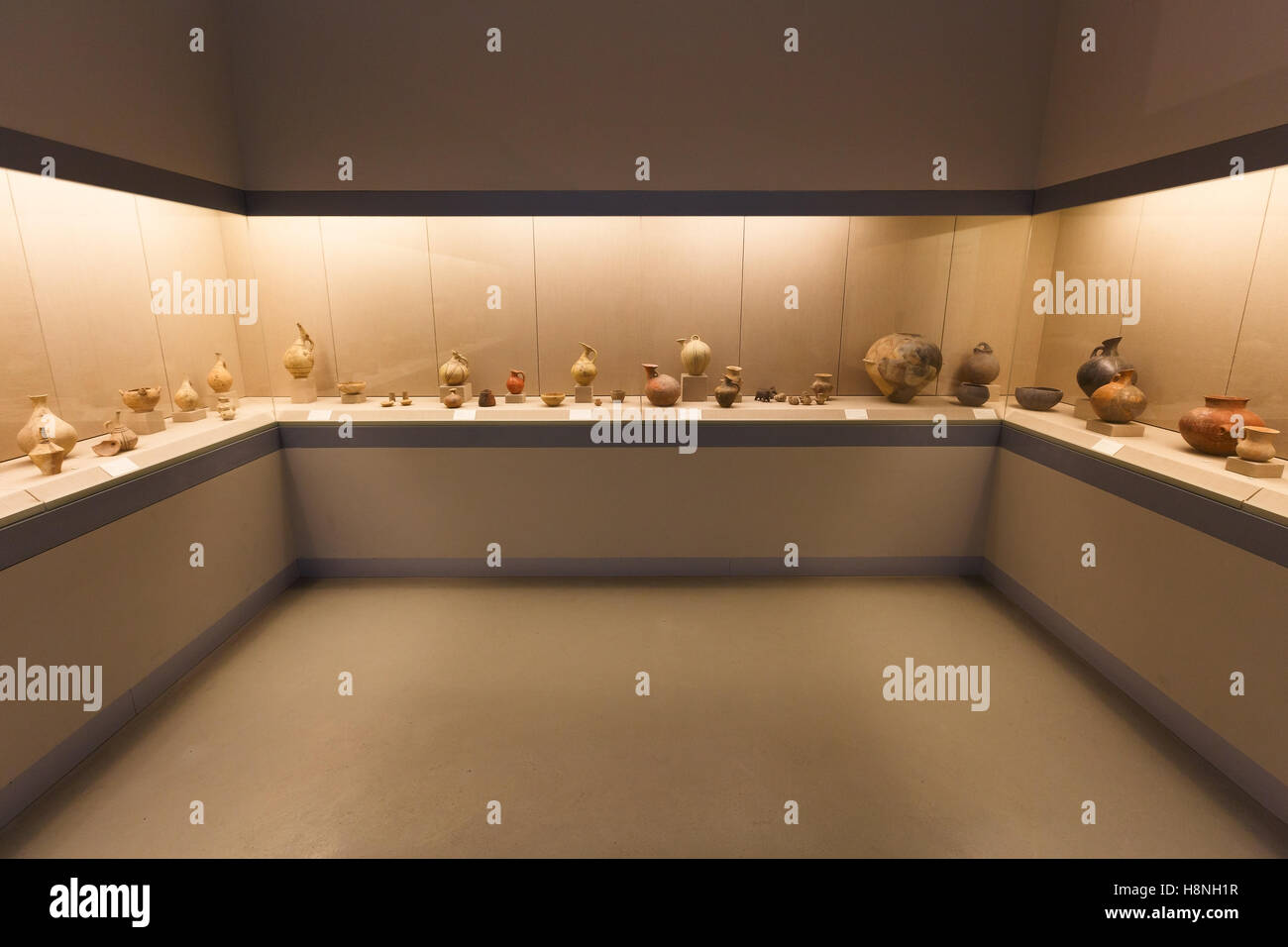 Museum of Prehistoric Thera in Fira, Santorini Stock Photo - Alamy