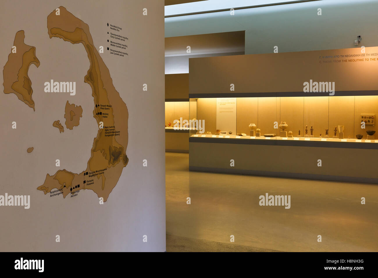 Museum of Prehistoric Thera in Fira, Santorini Stock Photo - Alamy