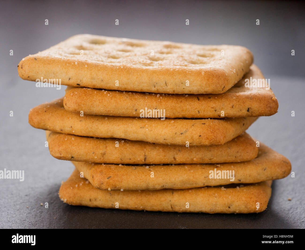 stack of square salt crackers Stock Photo - Alamy