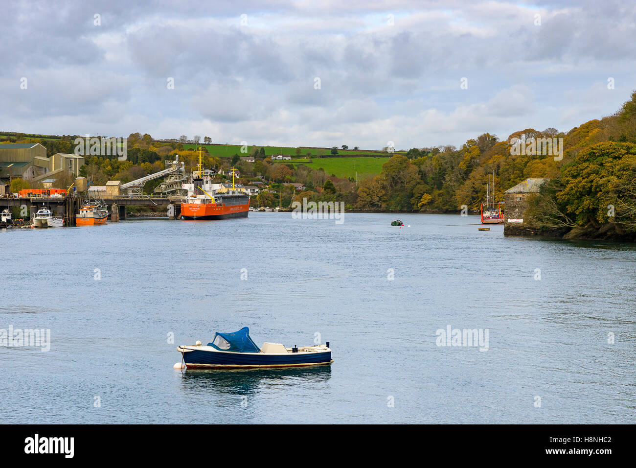Industrial Dock at Fowey Stock Photo - Alamy