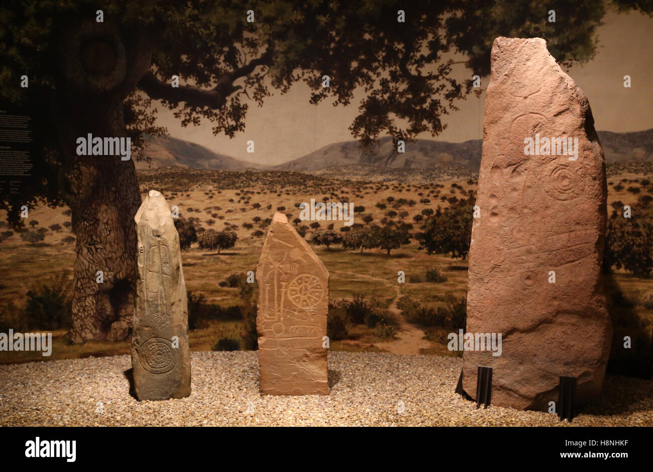 Warrior stela. Stone. Late Bronze Age. From Magacela (Badajoz), El Viso ...