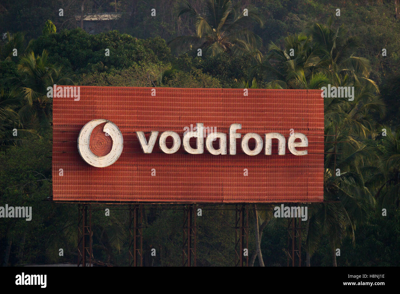 Vodafone neon signage on Mandovi river in Panjim Goa Stock Photo - Alamy