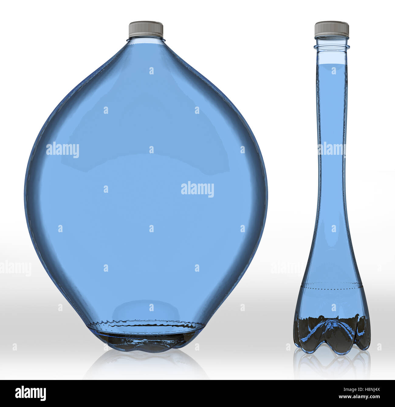 thick and thin with water bottle. 3d rendering Stock Photo - Alamy