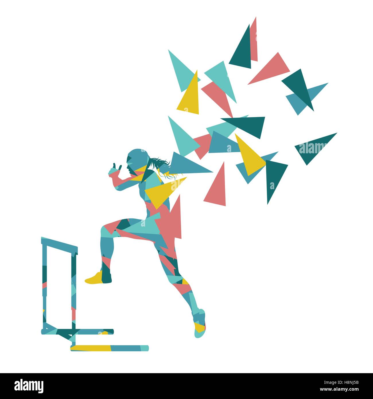 Female hurdler Stock Vector Images - Alamy