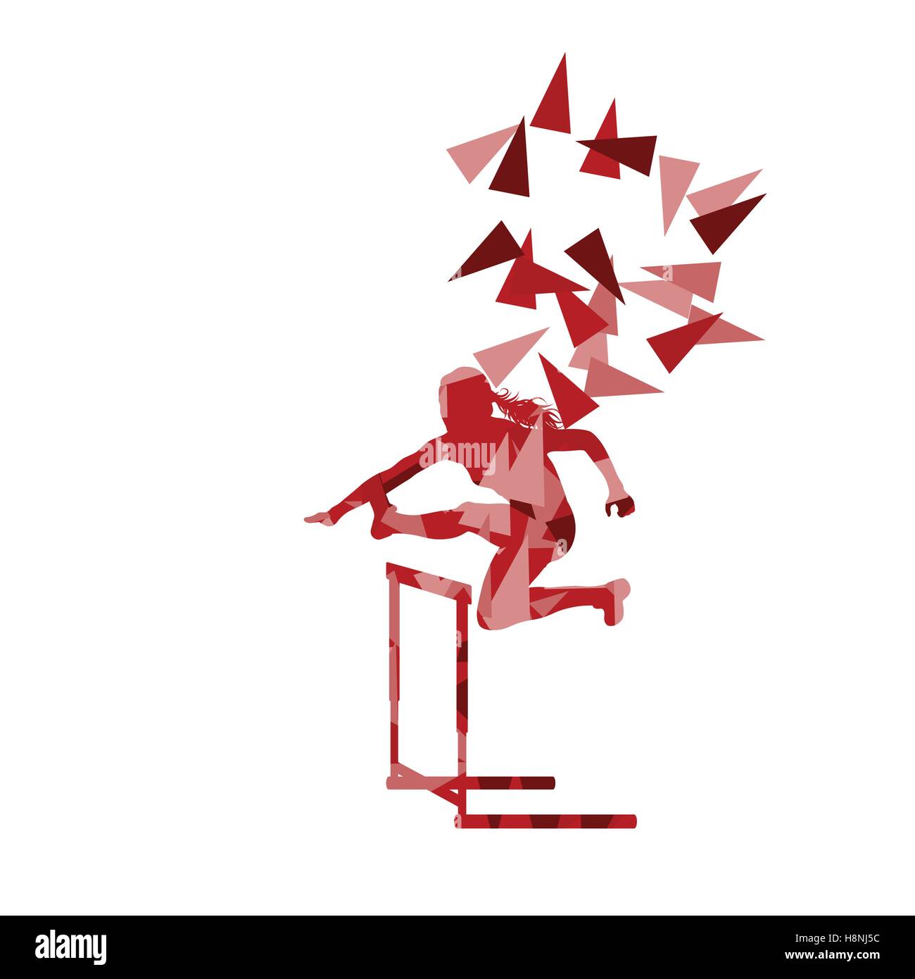 Female hurdler Stock Vector Images - Alamy