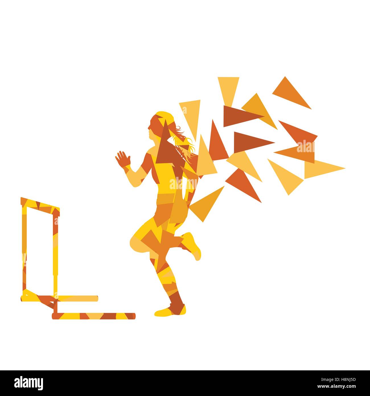 Female hurdler Stock Vector Images - Alamy