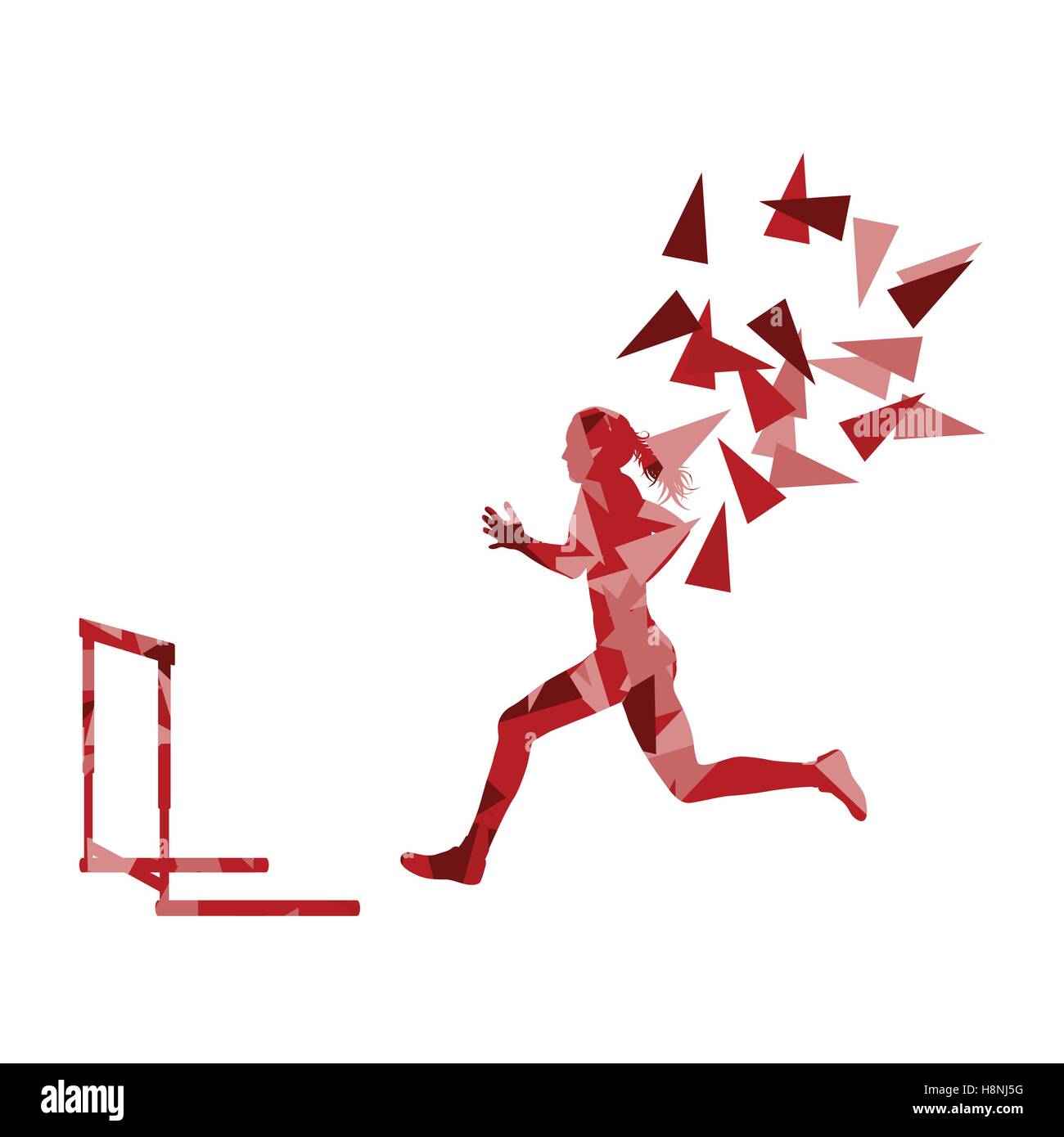 Female hurdler Stock Vector Images - Alamy