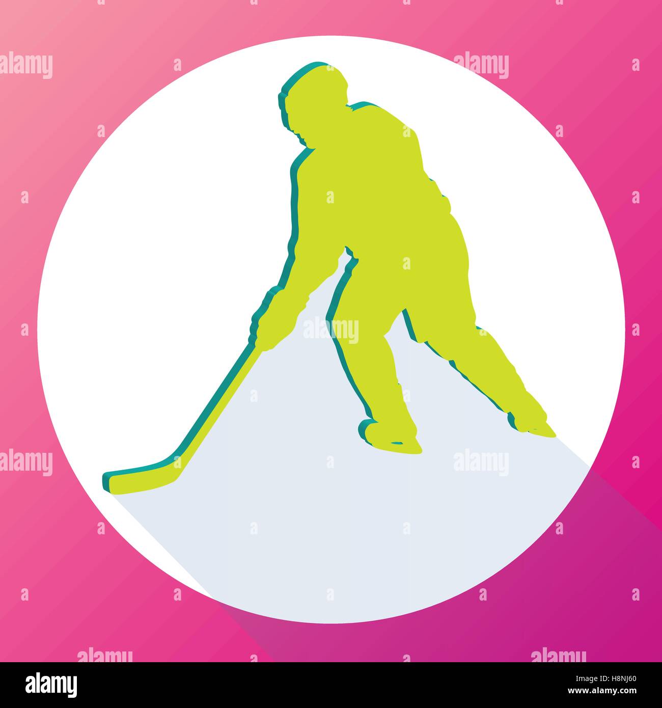 Hockey player man material design vector background Stock Vector Image ...
