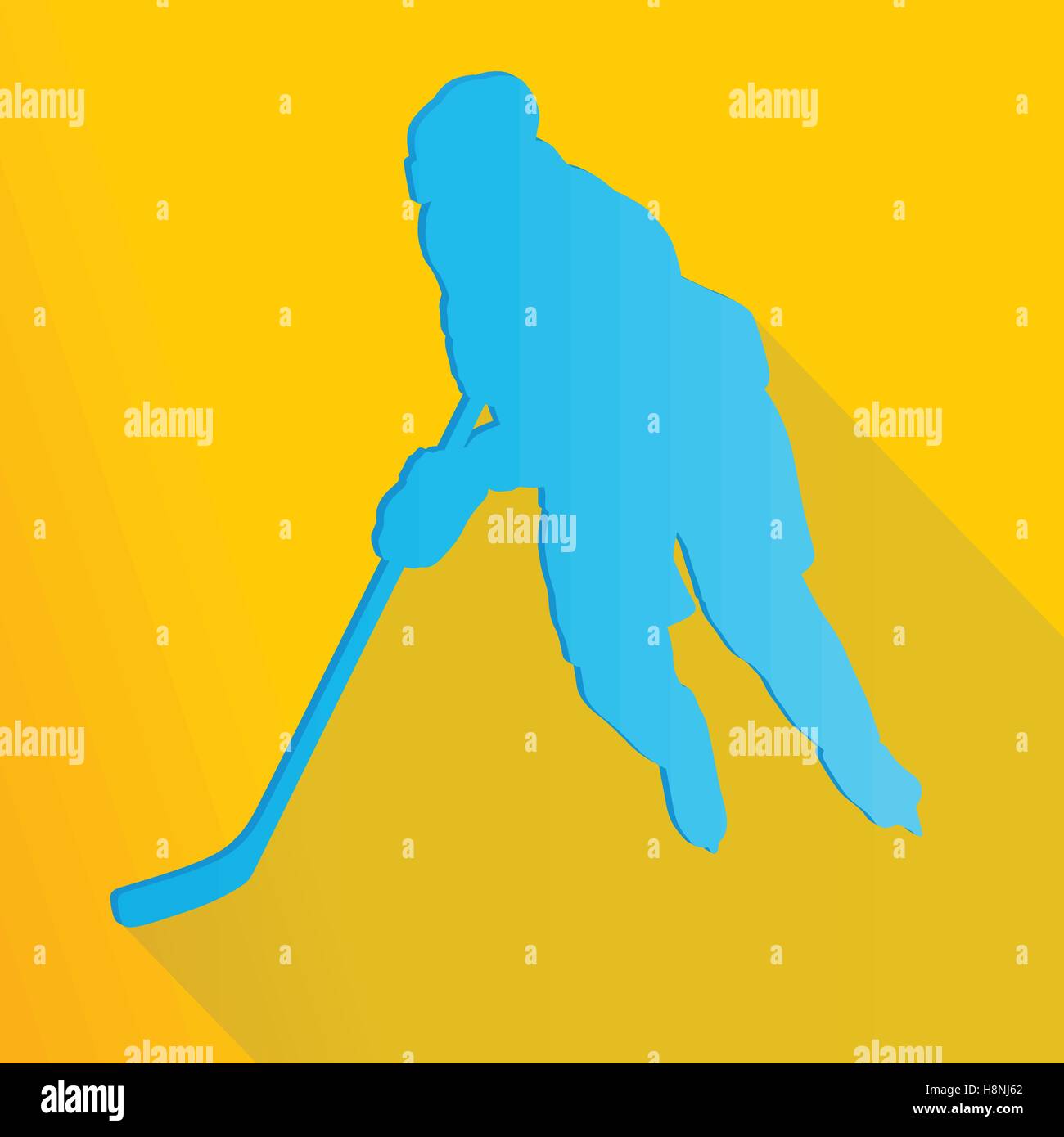 Hockey player man material design vector background Stock Vector Image ...