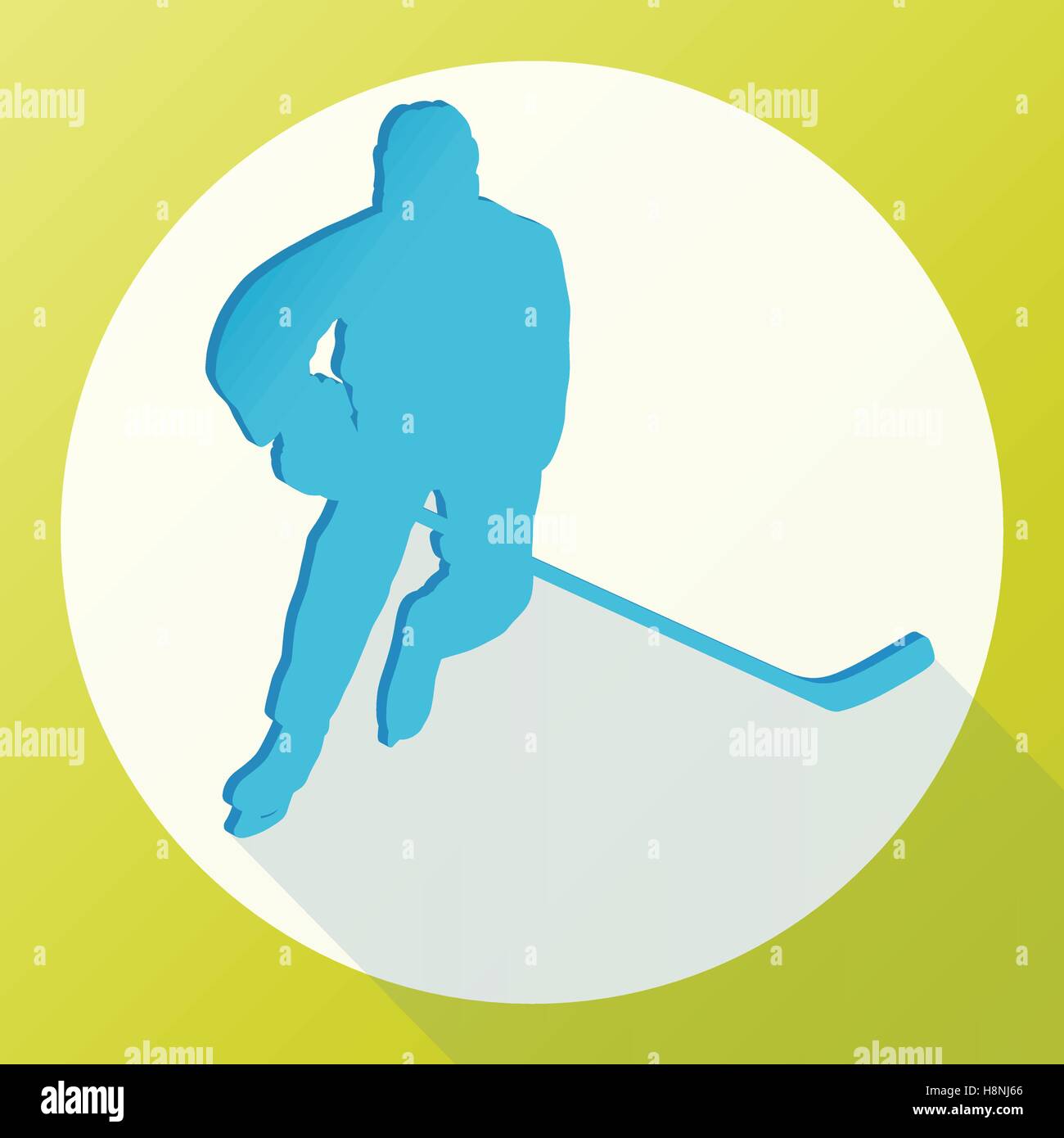 Hockey player man material design vector background Stock Vector Image ...