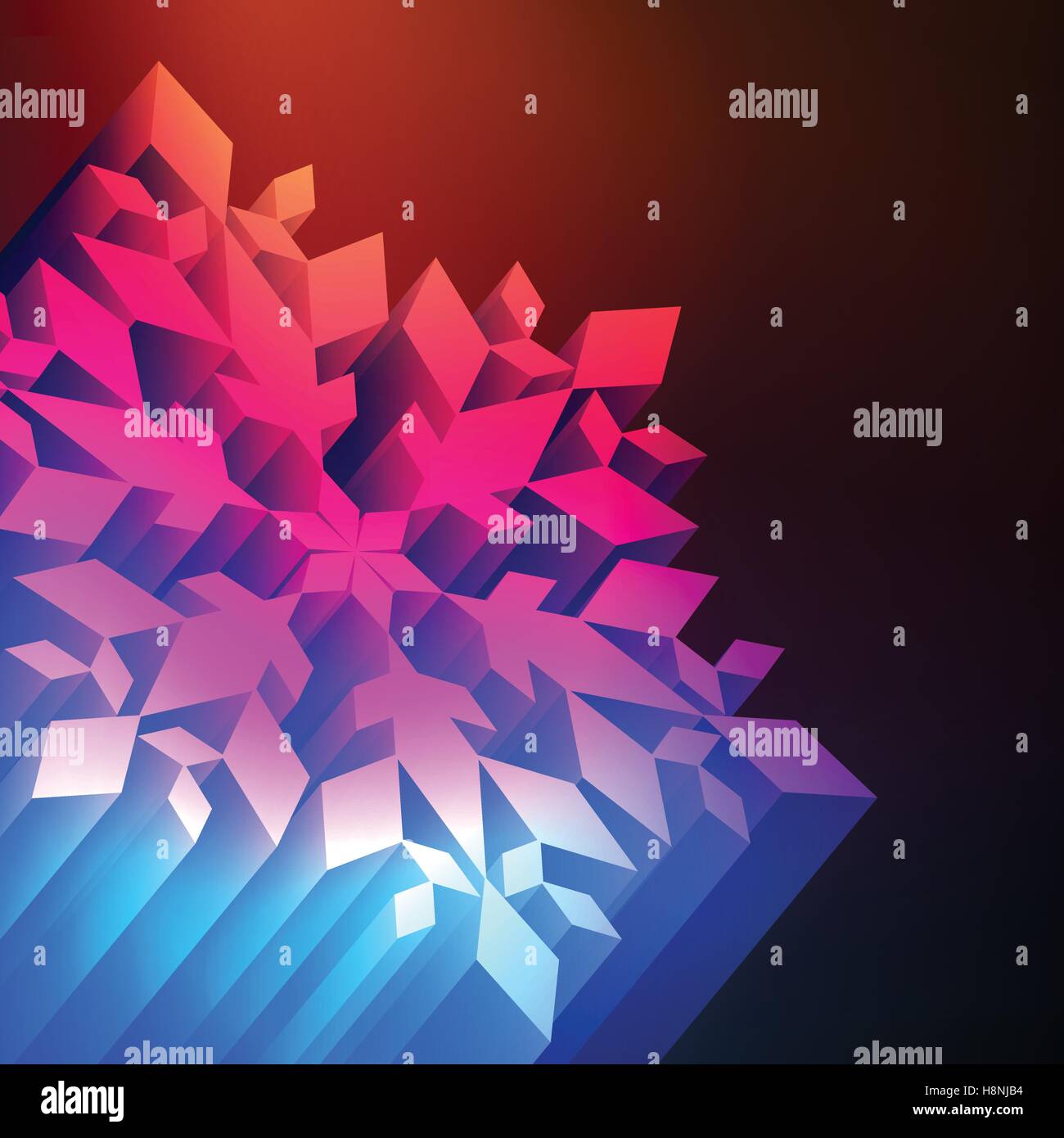 Neon snowflake vector background abstract winter concept Stock Vector ...