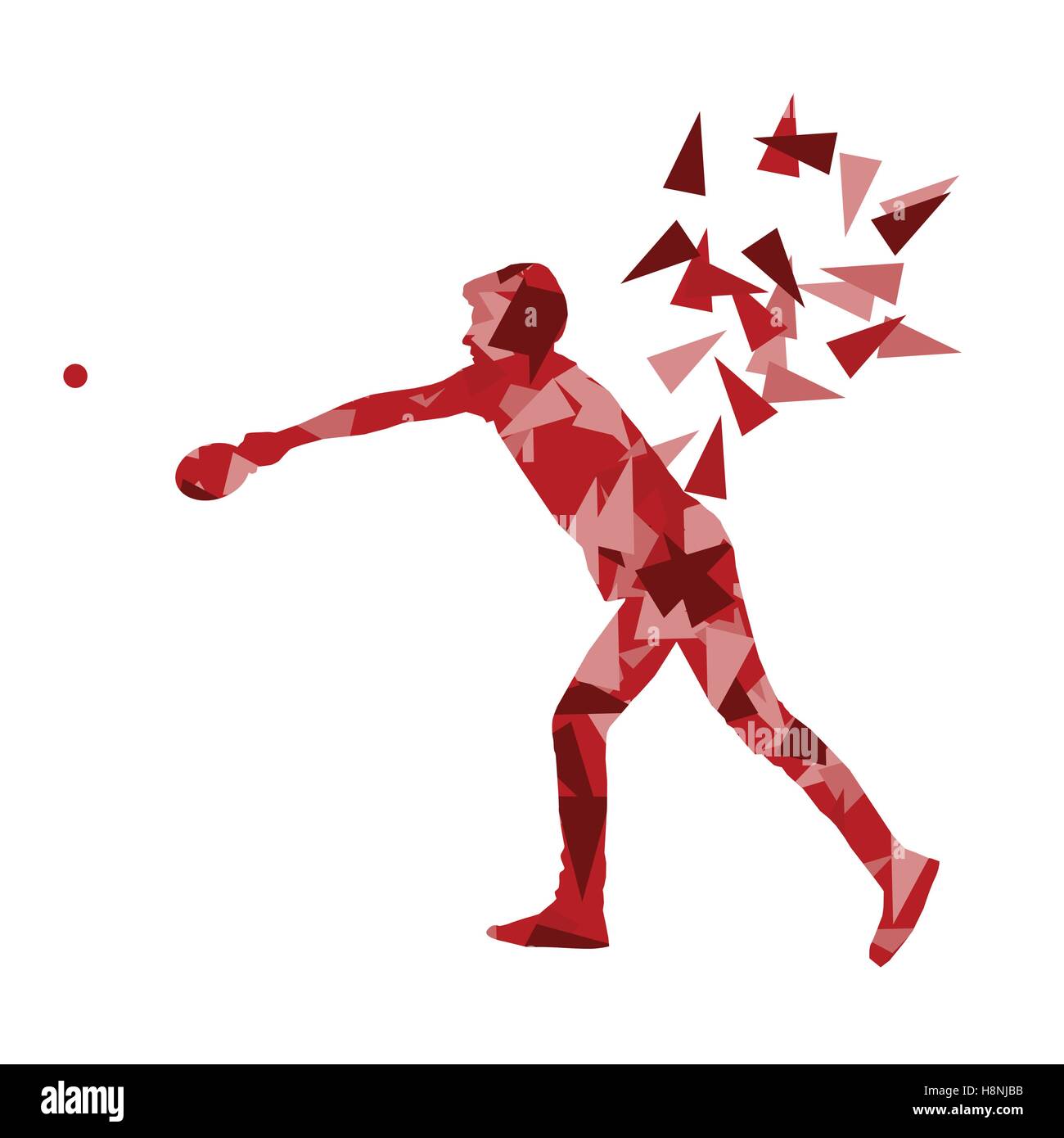Table tennis player ping pong abstract vector background illustration ...