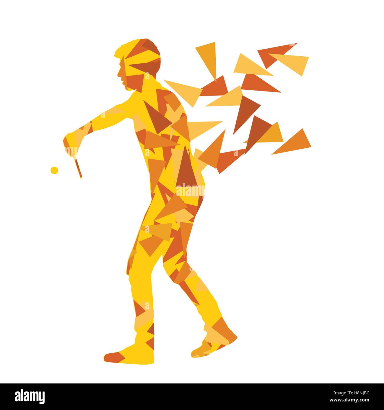 Table tennis player ping pong abstract vector background illustration ...