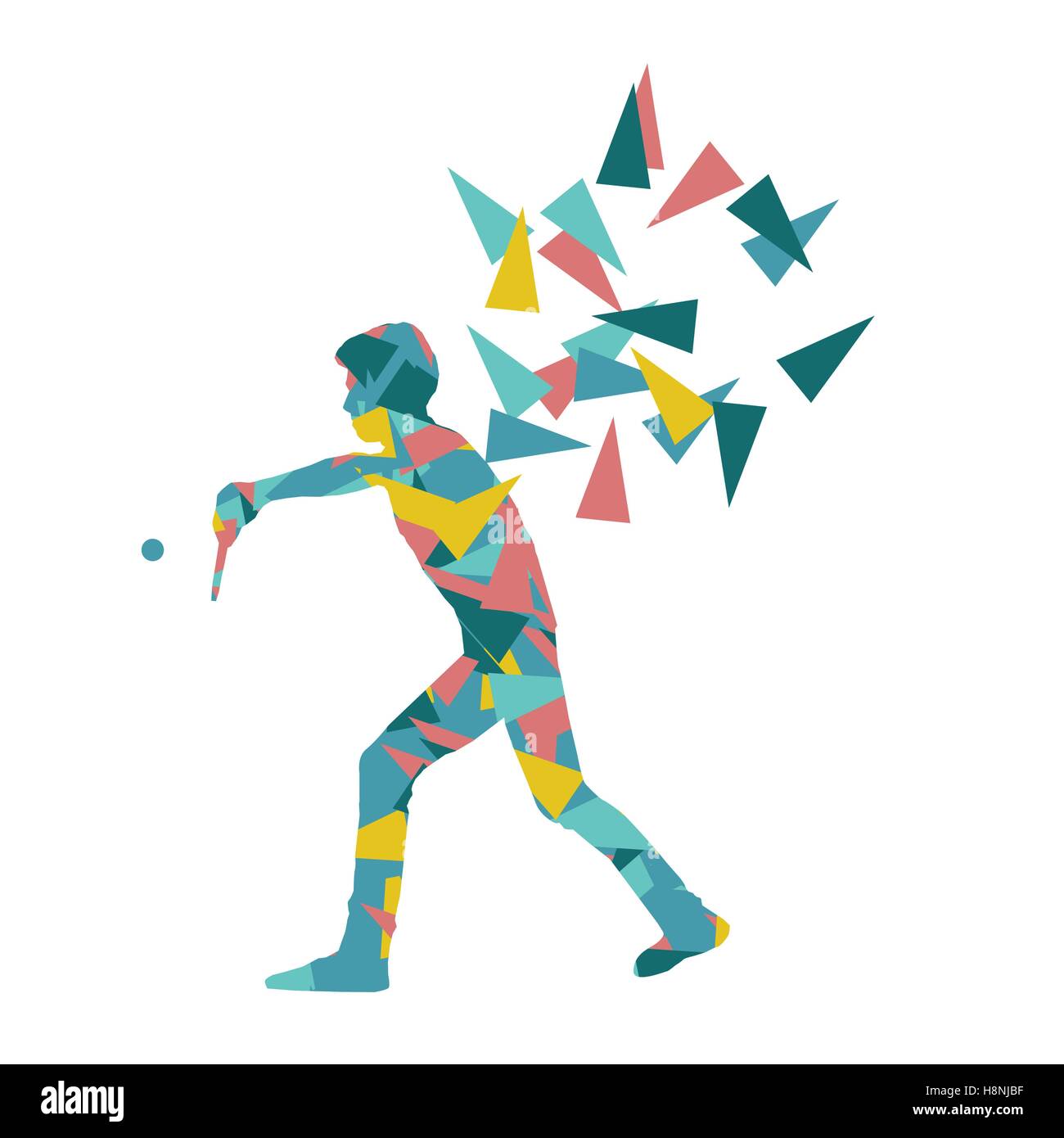 Table tennis player ping pong abstract vector background illustration ...